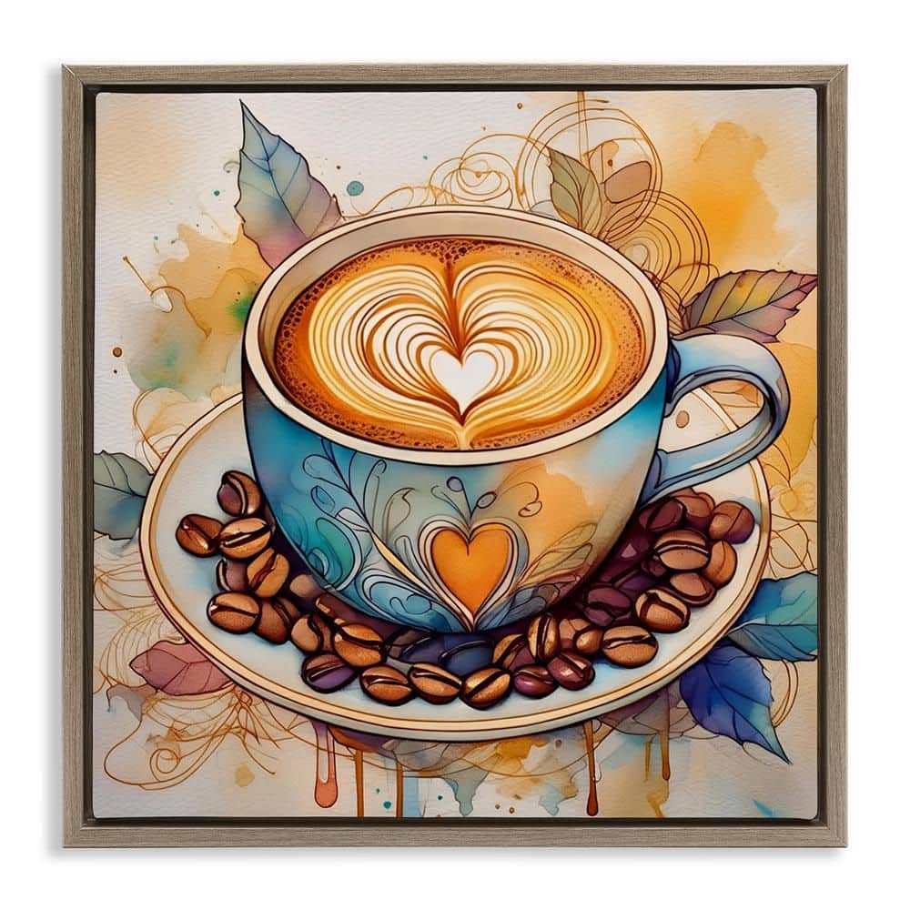 Stupell Industries Modern Cafe Latte by Alina Georgescu Brown Floater ...