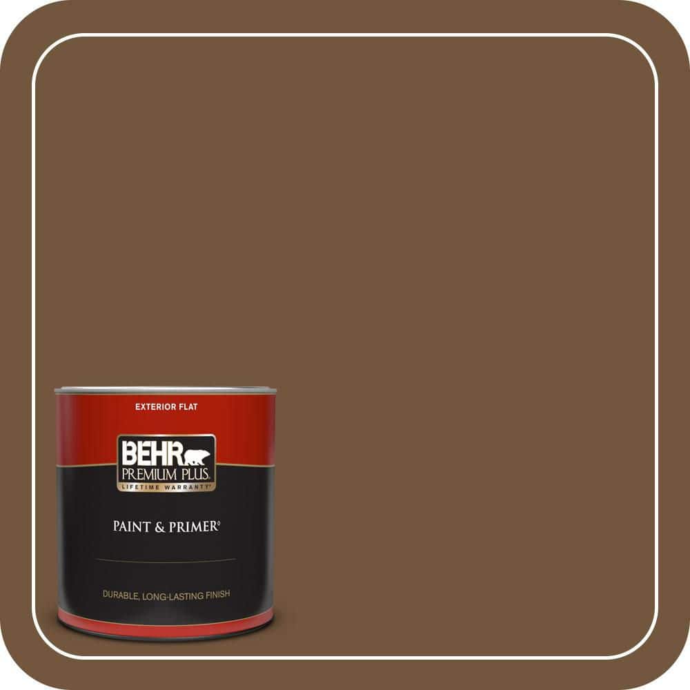 BEHR PREMIUM PLUS 1 qt. #MQ2-9 Clockworks Flat Exterior Paint & Primer ...