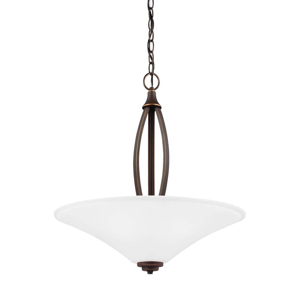 Generation Lighting Metcalf 3-Light Autumn Bronze Pendant with LED Bulbs 6613203EN3-715 - The ...