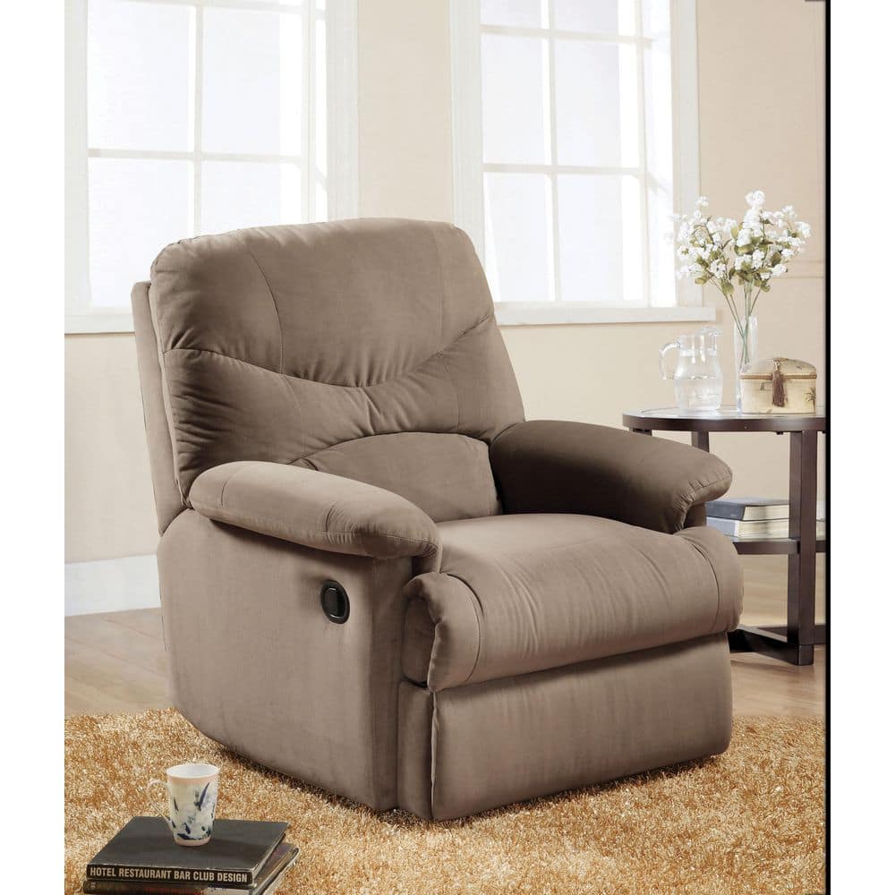 Noble House Lance Modern Light Brown Microfiber Upholstered Standard ...