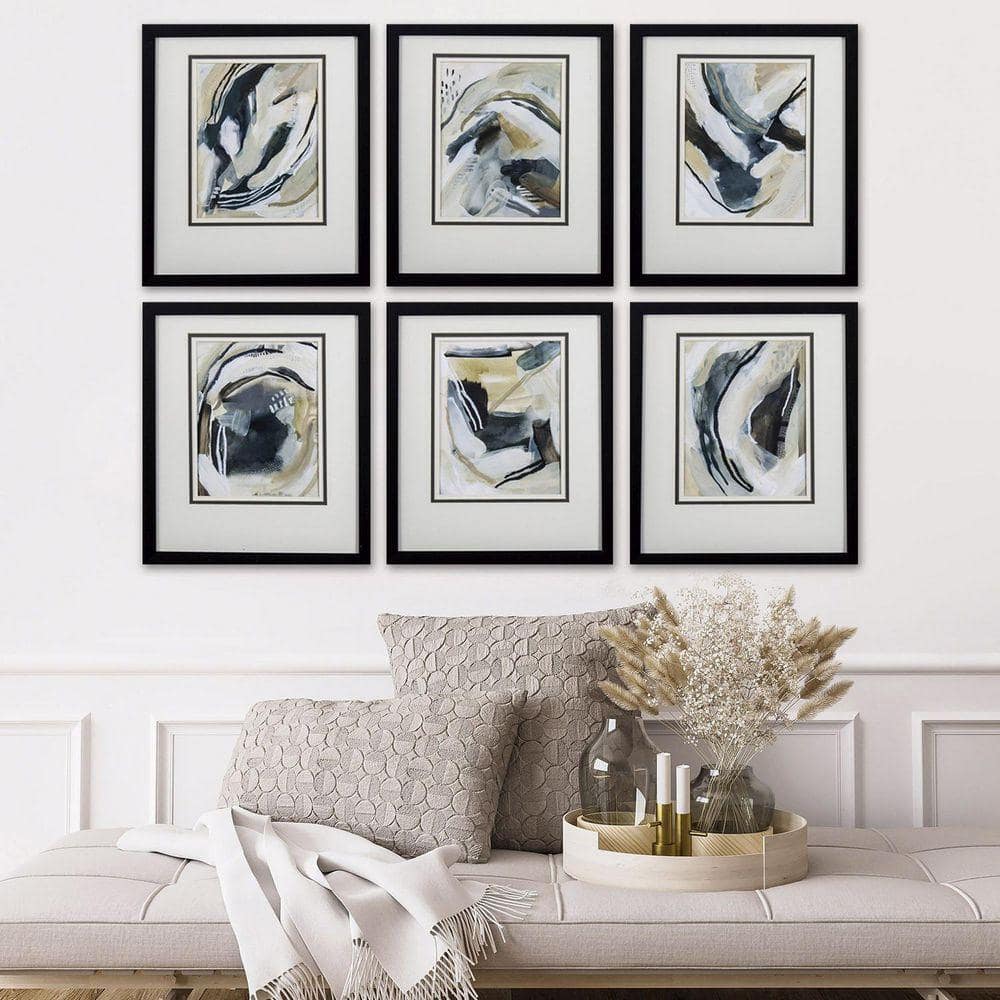 Paragon 6 Piece Framed Giclee Abstract Art Print 16 in. x 14 in. 46211 ...