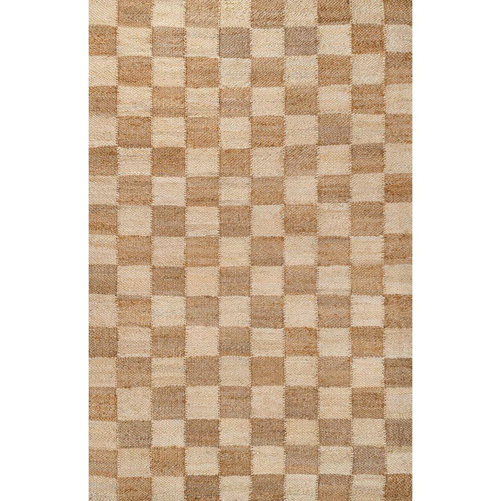 JONATHAN Y Theo Modern Farmhouse Woven Jute Checkerboard Natural/Bleach ...