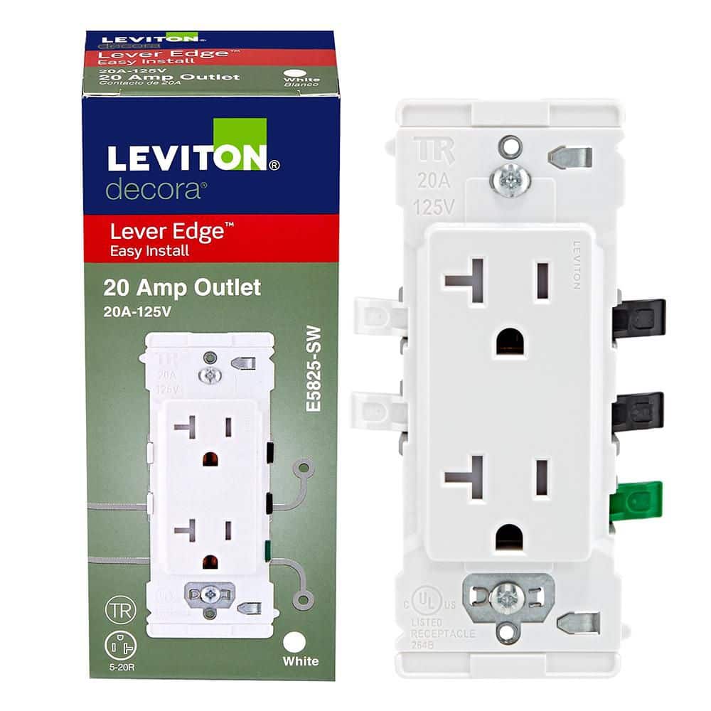 Reviews for Leviton Decora Edge 20 Amp Tamper Resistant Duplex Outlet, White E5825-SW | Pg 1 ...