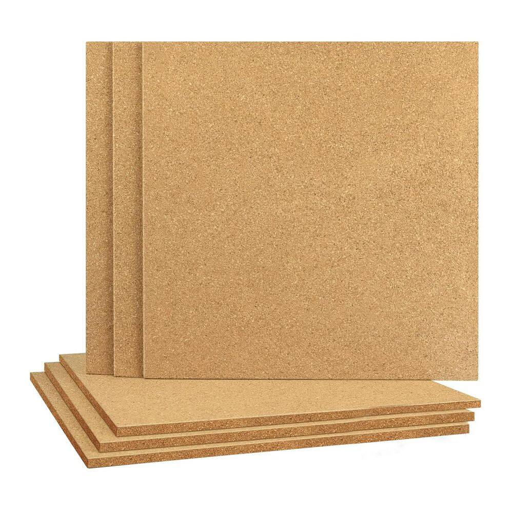 6-Pack 12x12 Self-Adhesive Cork Board Tiles Bulletin Boards with 100 ...