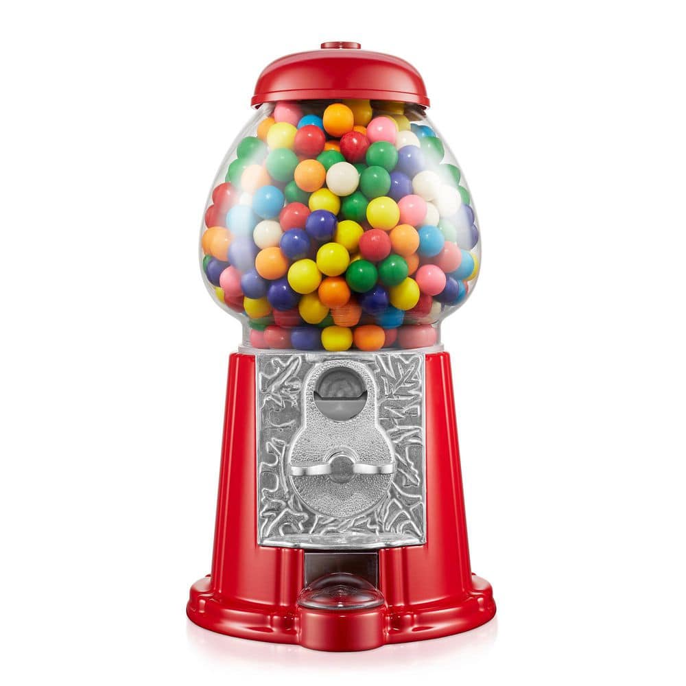 Olde Midway 12 in. Gumball Machine, Vintage Style Candy Dispenser, Red ...