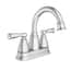 MOEN Banbury 4 in. Centerset Double Handle Low-Arc Bathroom Faucet in ...