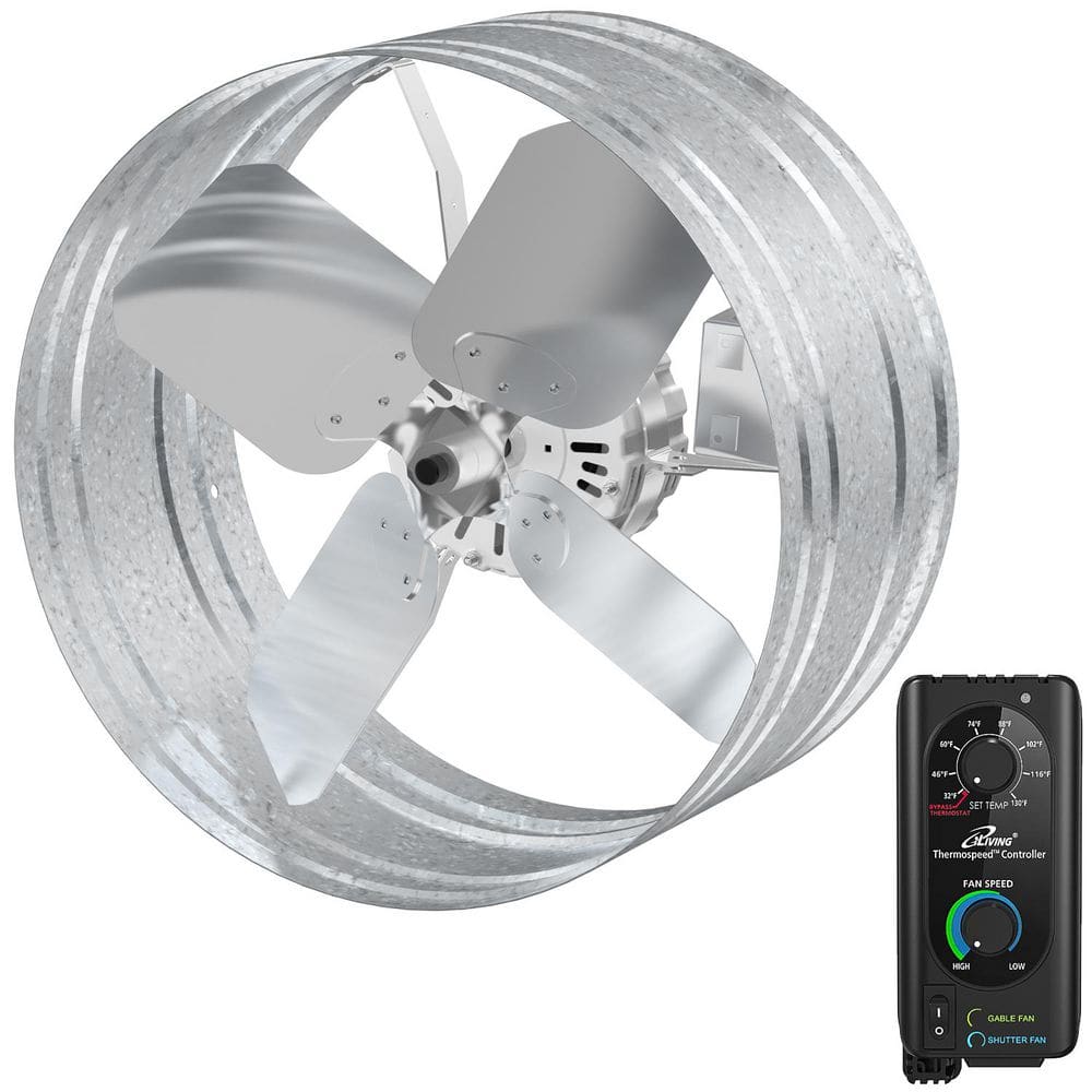 iLIVING 2339-CFM, 120-Volt Variable-Speed Electric Exhaust Gable Fan ...
