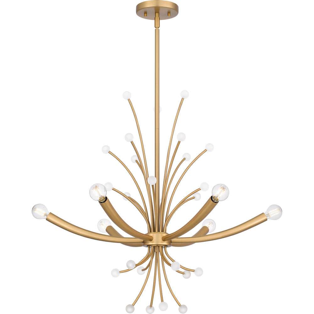 Quoizel Kiera 6-Light Brushed Weathered Brass Chandelier PCKIE5029BWS ... Quoizel Kiera 6-Light Brushed Weathered Brass Chandelier PCKIE5029BWS ...