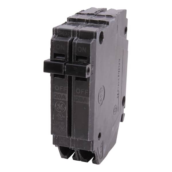 GE Q-Line 20 Amp 1 in. Double-Pole Circuit Breaker (THQP220) THQP220 ...