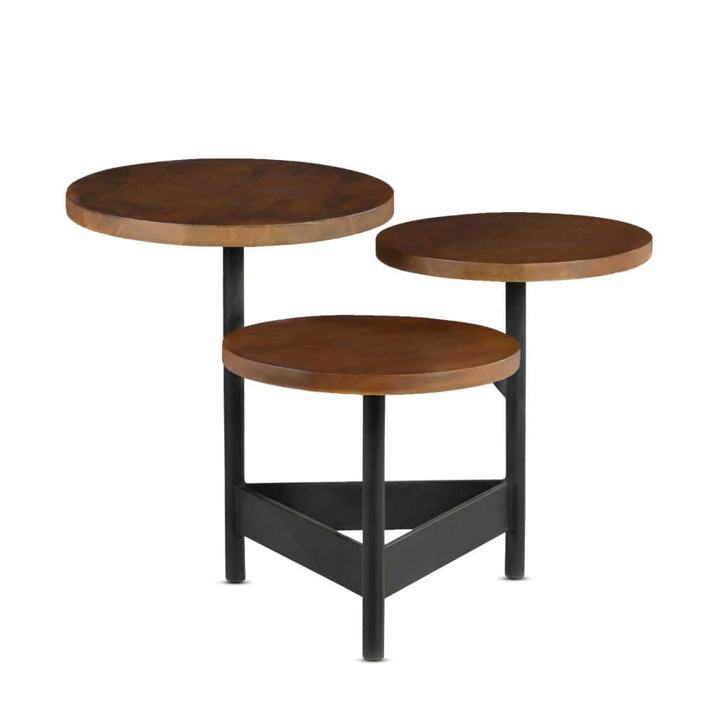 Steve Silver Agra Cherry 3-Top Levels Side Table AG310EC - The Home Depot