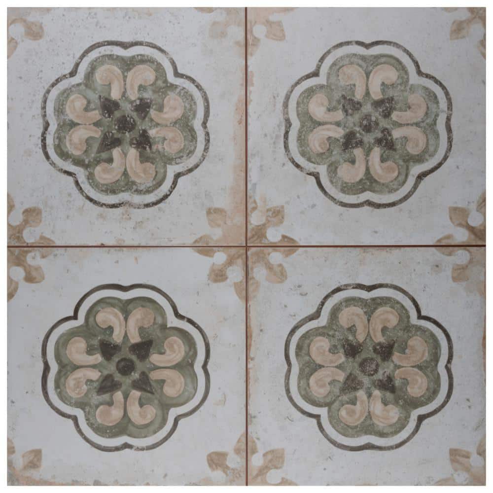 Merola Tile Kings Porto Flavia 17-5/8 in. x 17-5/8 in. Ceramic Floor ...