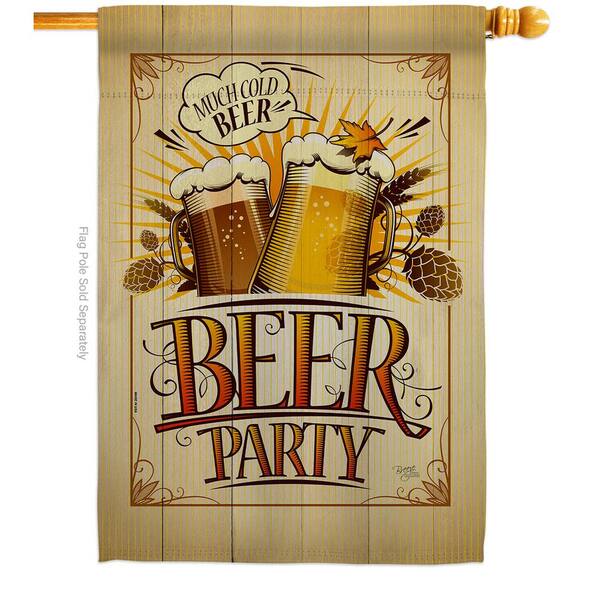 Breeze Decor 2.3 ft. x 3.3 ft. Beer Party House Flag 2-Sided Beverages ...