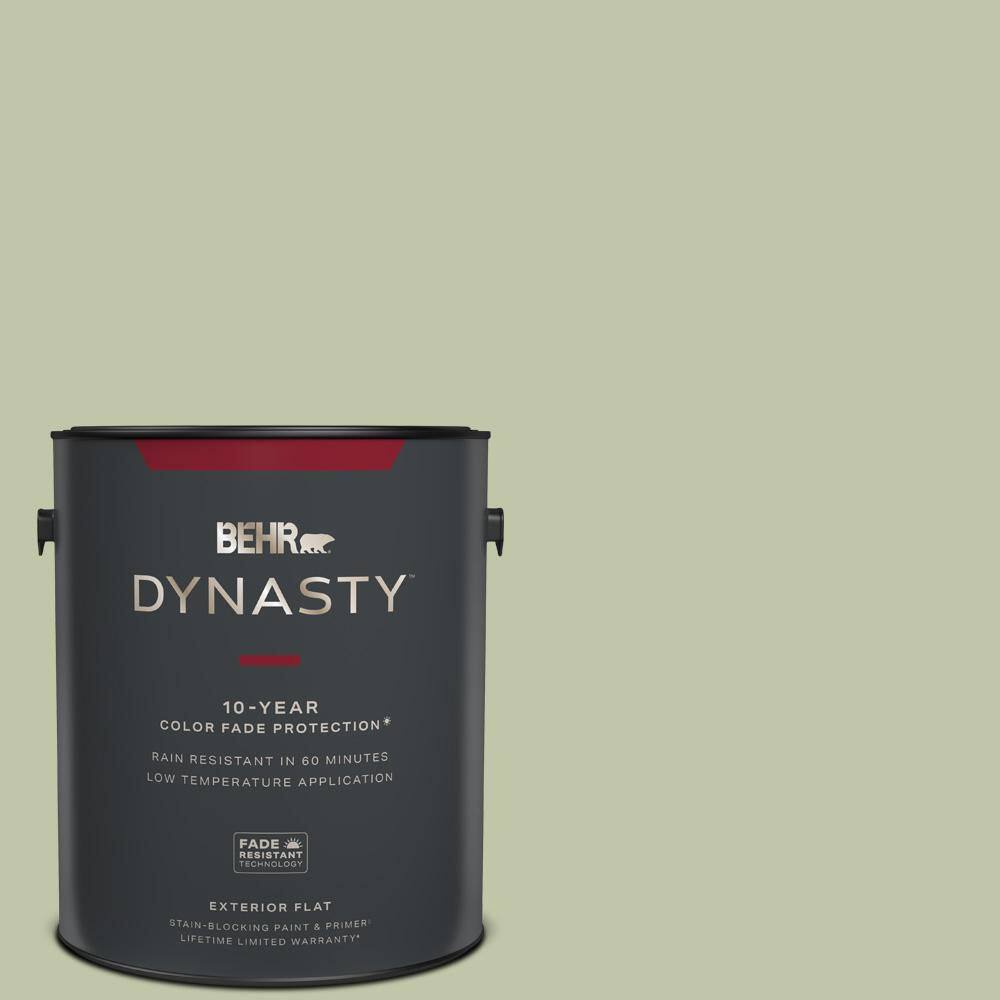 BEHR DYNASTY 1 gal. #PPU10-08 Minted Lemon Flat Exterior Stain-Blocking ...