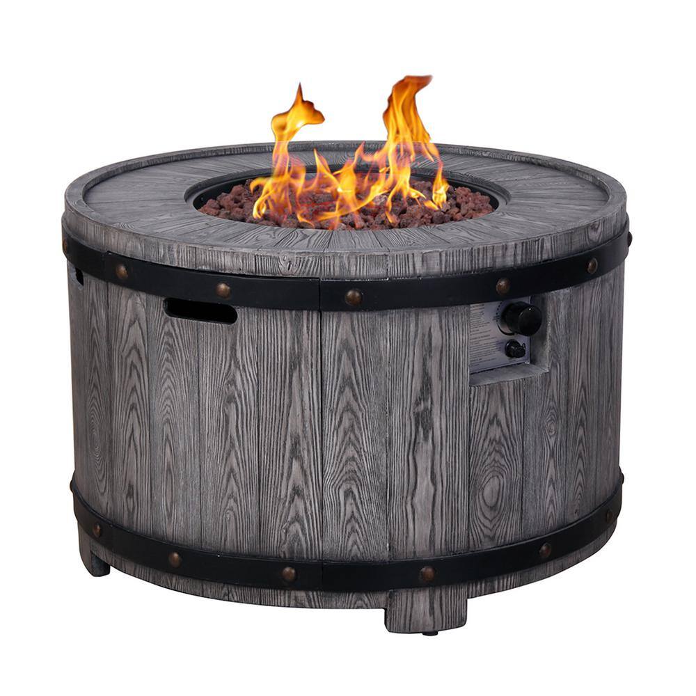 Wildaven 36 in. 50000 BTU Terrafab Propane Smokeless Fire Pit Table ...