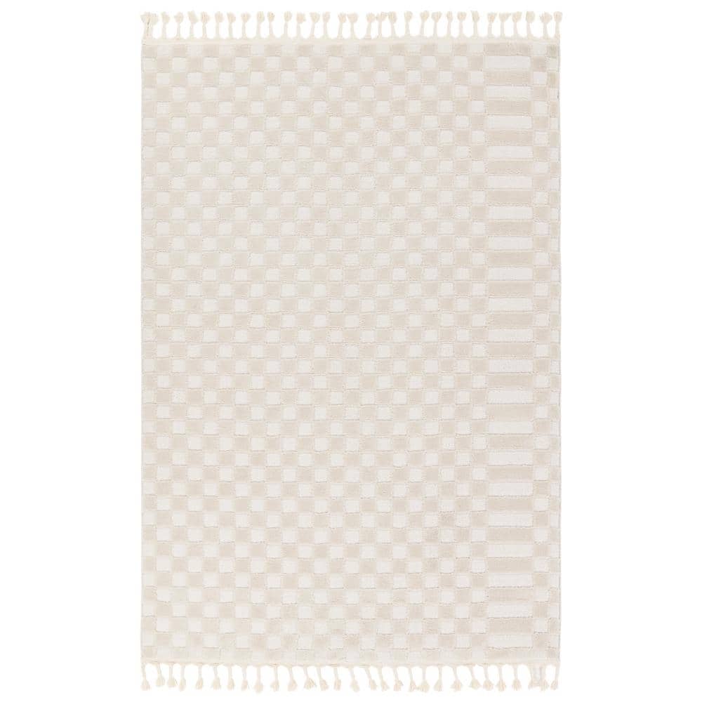 VIBE BY JAIPUR LIVING Casa 3 ft. x 10 ft. Cream/Beige Geometric Runner ...