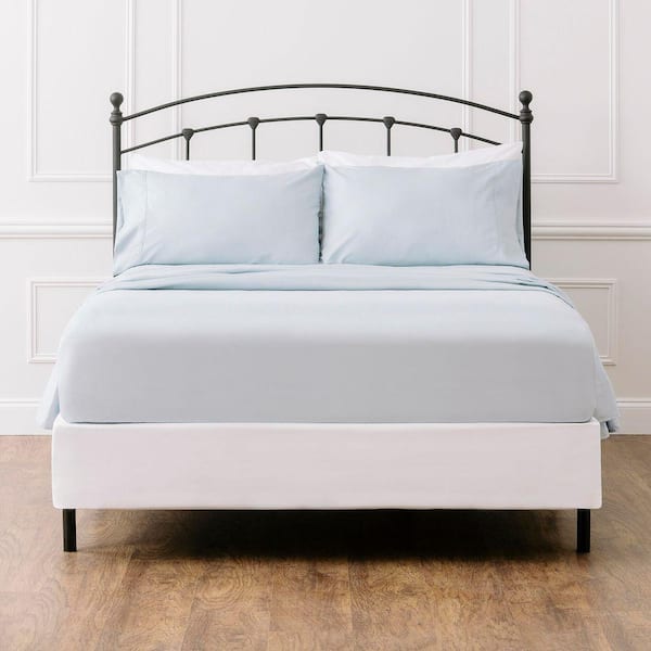 CHANASYA 3-Piece Dusty Blue Solid Color Checkered Embossed Microfiber ...
