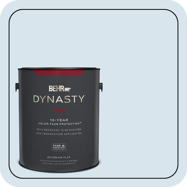 BEHR DYNASTY 1 gal. #560C-1 Rain Water Flat Exterior Stain-Blocking ...