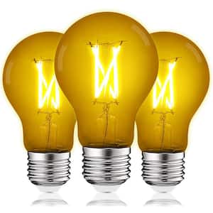 LUXRITE 60-Watt Equivalent A19 Edison LED Orange Light Bulb, 4.5-Watt ...