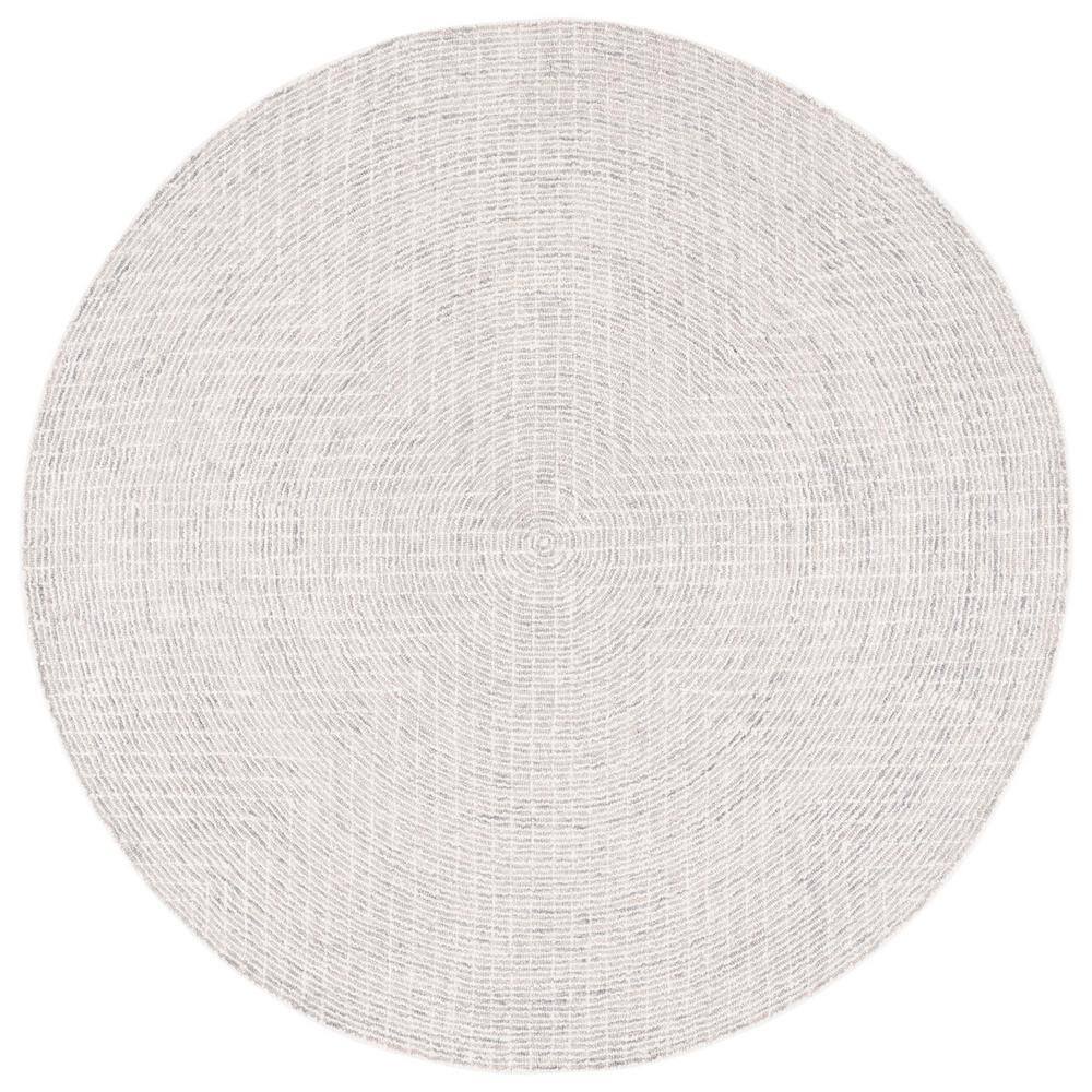 SAFAVIEH Abstract Gray/Ivory 6 ft. x 6 ft. Contemporary Marle Round ...