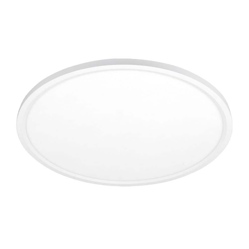 Sofiton 24 in. Round White Integrated LED Flush Mount Light Super ...