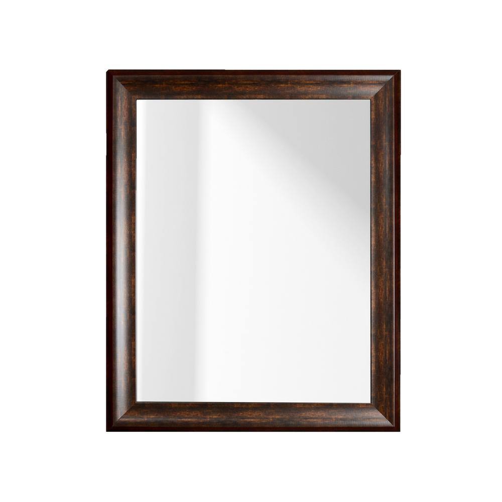 BrandtWorks 33 in. W x 37 in. H Deep Brown Extra Large Wall Mirror ...