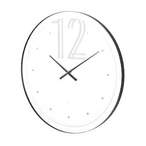 Litton Lane Multi Colored Glass LED Wall Clock with Black Frame 047129 ...