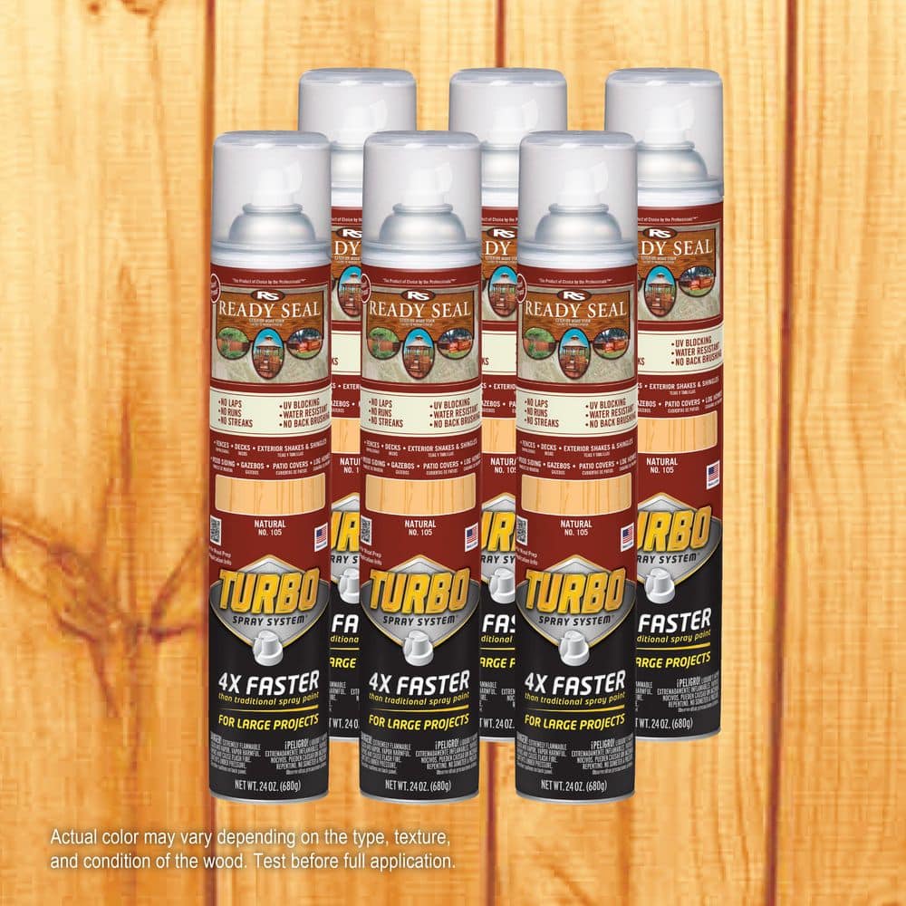 Ready Seal 24 oz. Turbo Natural Exterior Wood Stain and Sealer Spray ...