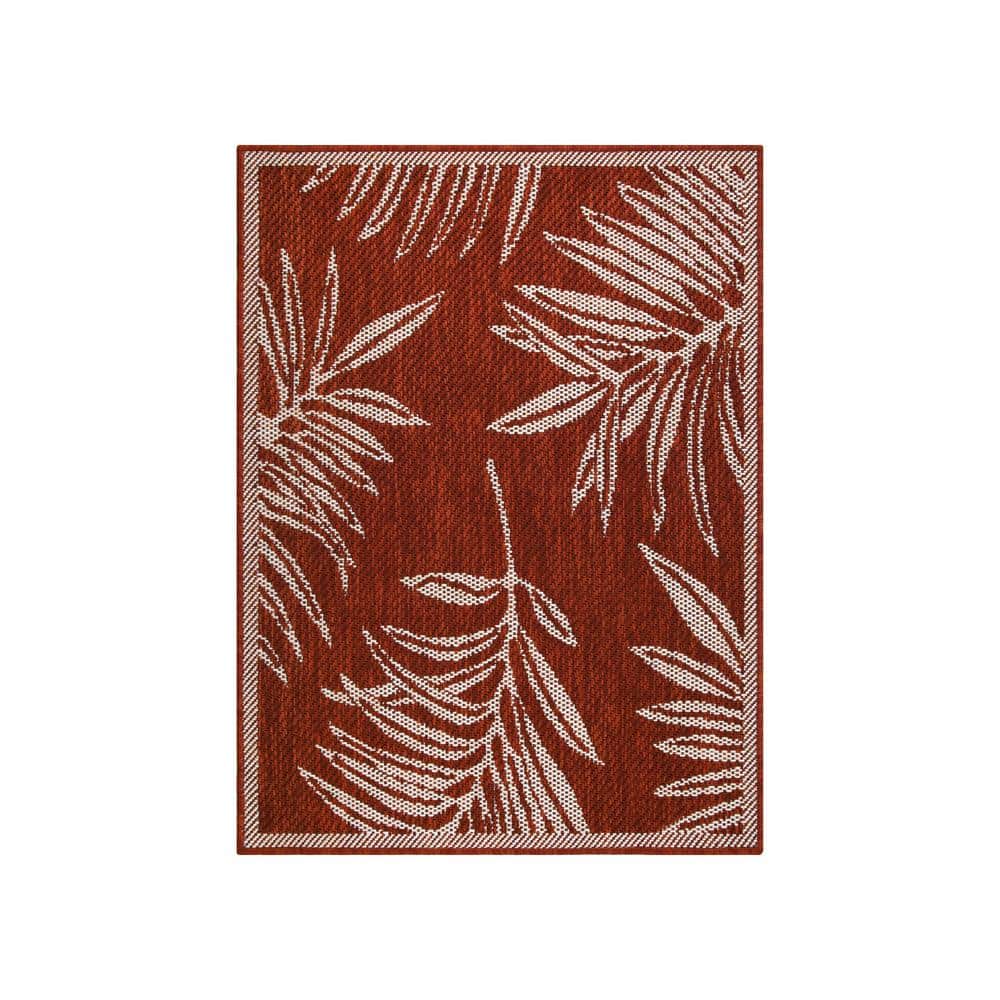 PLAYA RUG Liana Red and Ivory 2 ft. x 3 ft. Indoor/Outdoor Area Rug LIA ...