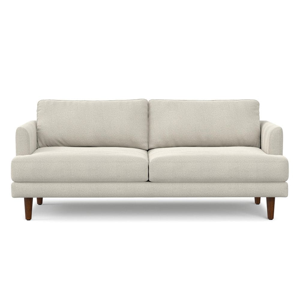 Simpli Home Livingston 76 in. Straight Arm Woven-Blend Fabric Wide ...