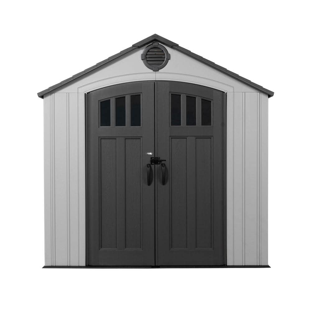 Lifetime 8 ft. W x 20 ft. D Outdoor Resin Storage Shed (160 sq. ft ...