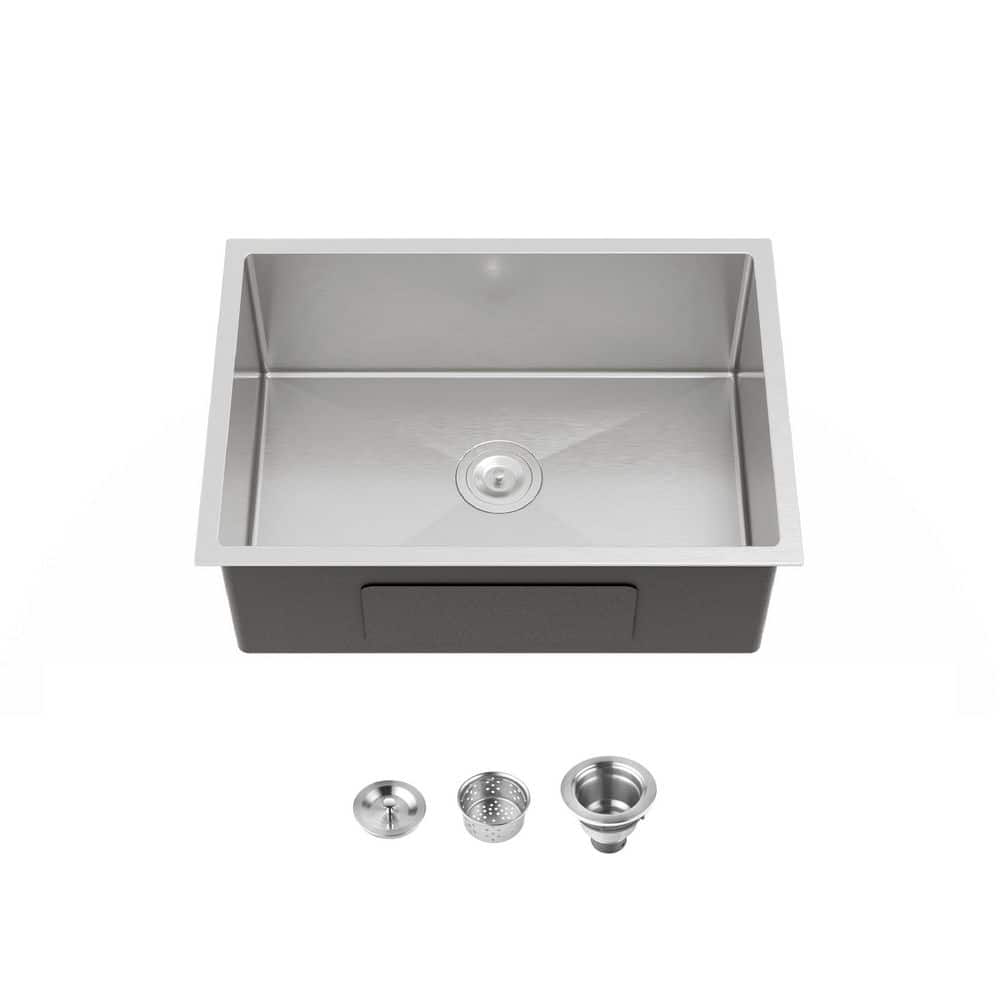 HOPROME Inoxa 27 in. x 19 in. Undermount Single Bowl 16-Gauge Stainless ...