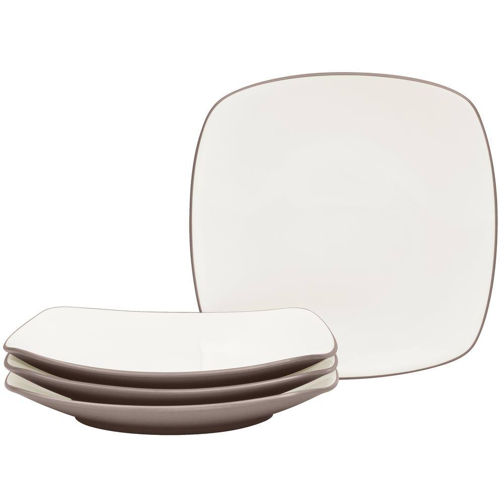 Noritake Colorwave Clay 10.75 in. (Tan) Stoneware Square Dinner Plates ...