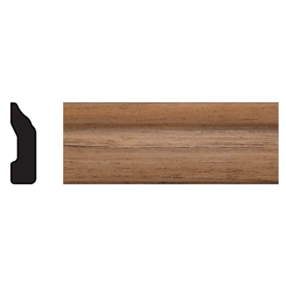 TRIMFINITY 13/32 in. x 1-3/8 in. x 96 in. Polystyrene Dark Oak Stop ...