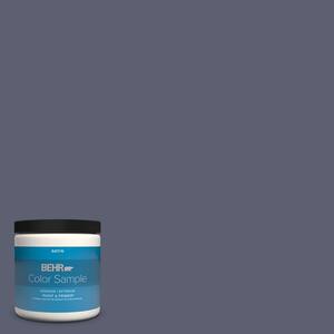 BEHR MARQUEE 1 qt. #S550-6 Mysterious Night Semi-Gloss Enamel Exterior ...