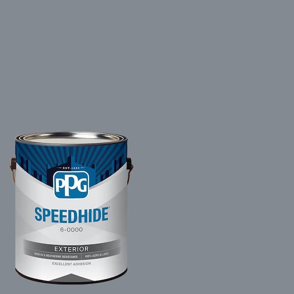 SPEEDHIDE 1 gal. PPG0993-5 Superhero Gray Semi-Gloss Exterior Paint ...