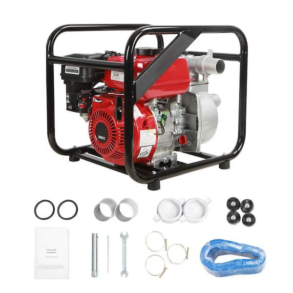 SKYSHALO Gasoline Powered Trash Pump 3 in./80 mm 7HP 242 GPM 4-Stroke ...
