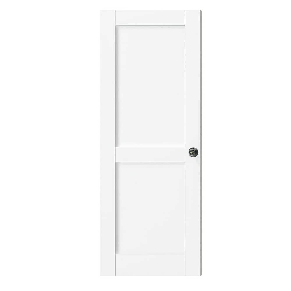 TENONER 30 in. x 80 in. MDF, Composite, Pre-assembled, Primed, White, 2 ...