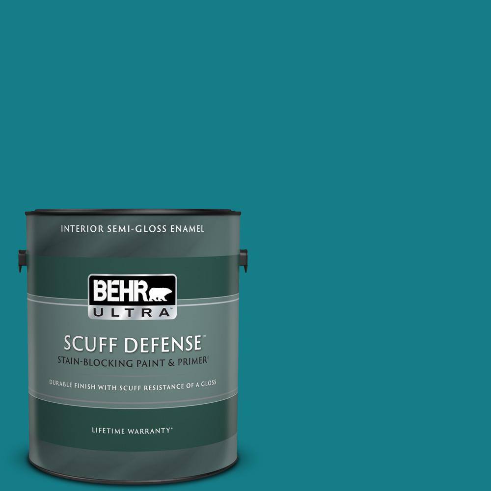BEHR ULTRA 1 gal. #PPU13-01 Caribe Extra Durable Semi-Gloss Enamel ...