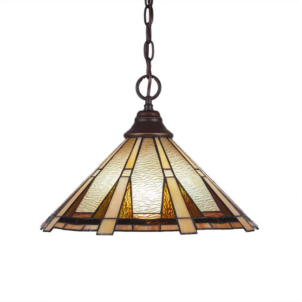 Kingston 100-Watt 1-Light Dark Granite Bowl Mini Pendant Light with ...