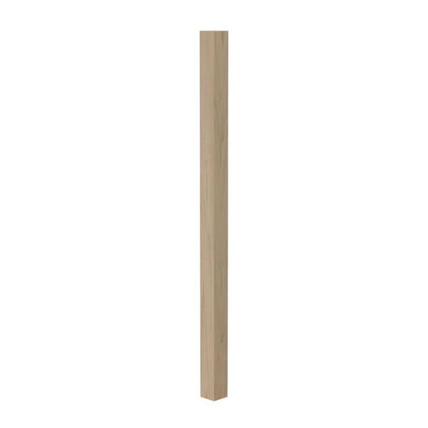 EVERMARK Stair Parts 4015 59 in. x 3 in. Unfinished Poplar Ball Top ...