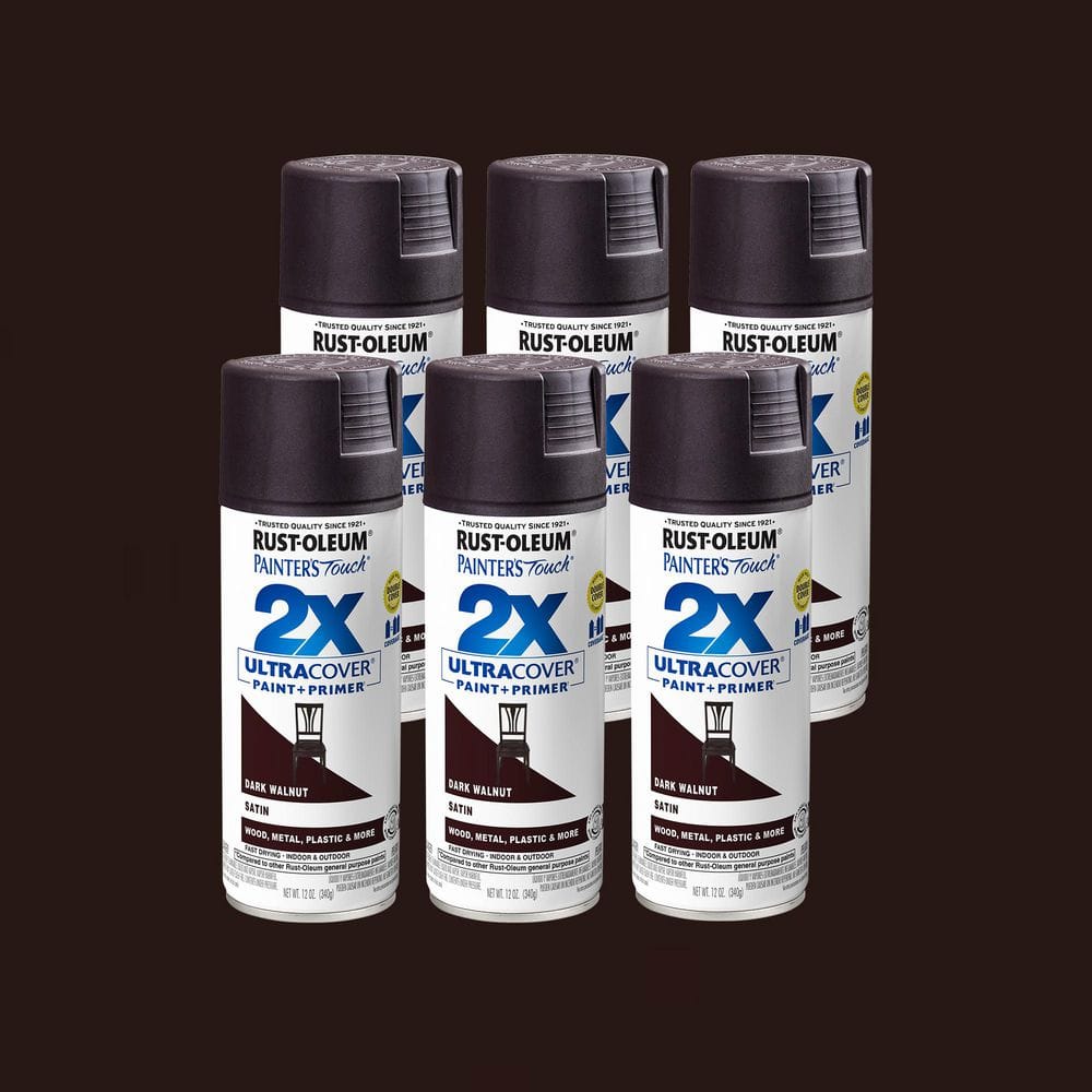 Rust-Oleum Painter's Touch 2X 12 oz. Satin Dark Walnut General Purpose ...