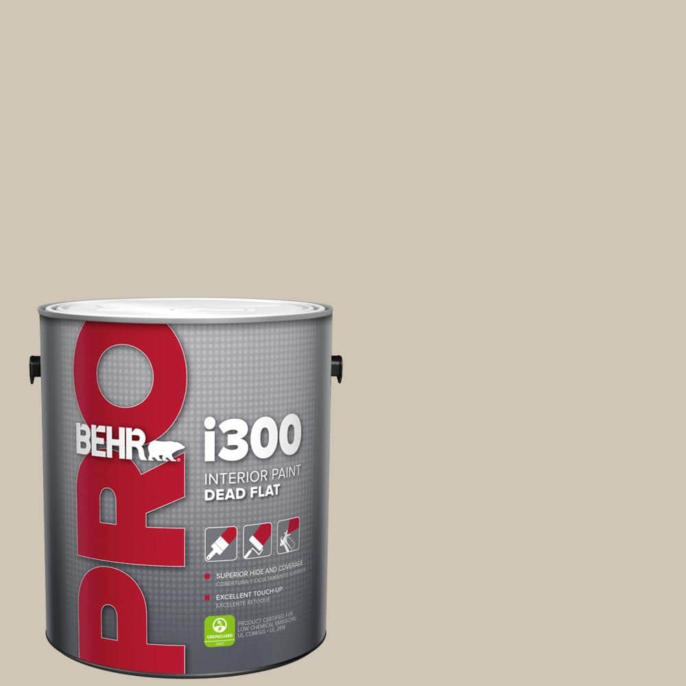 BEHR PRO 1 gal. #N310-3 Sandstorm Dead Flat Interior Paint PR31001 ...