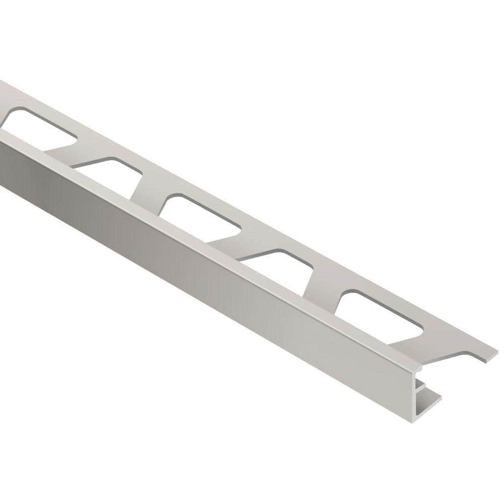 Schluter Schiene Satin Nickel Anodized Aluminum 3/8 in. x 8 ft. 2-1/2 ...
