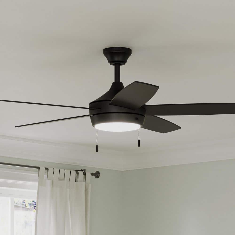 Progress Lighting Nolyn V 52 in. 5-Blade Matte Standard Black Modern ...