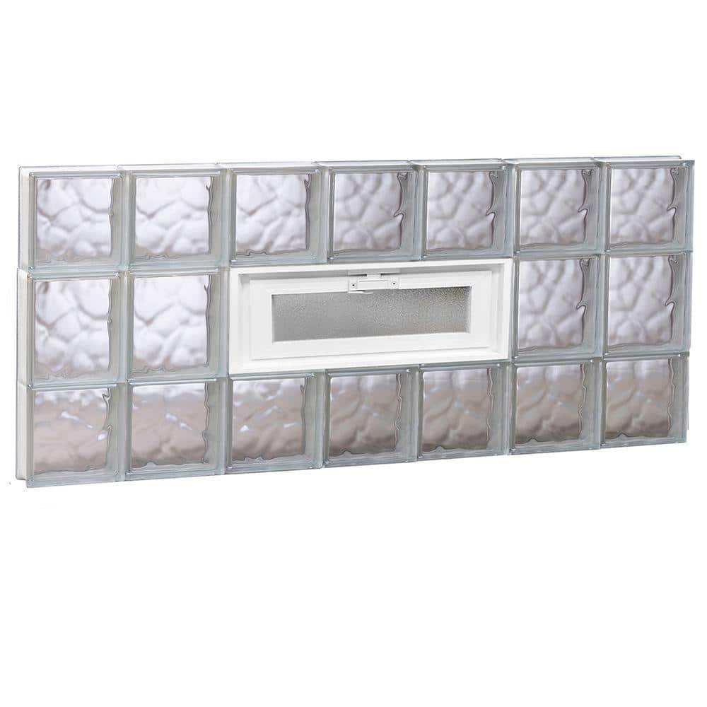 Clearly Secure 40.125 in. x 19.25 in. x 3.125 in. Frameless Wave ...