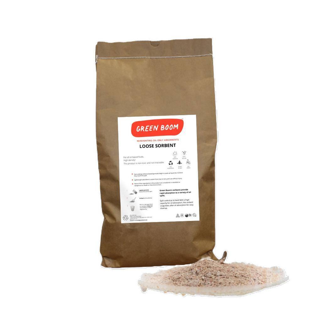 GREEN BOOM Loose Spill Sorbent 10 lbs. (Flat Surface) L0010S - The Home ...