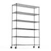 FUNKOL 6-Tier Heavy Duty Storage Wire Rack with Wheels, 6000LBS NSF ...