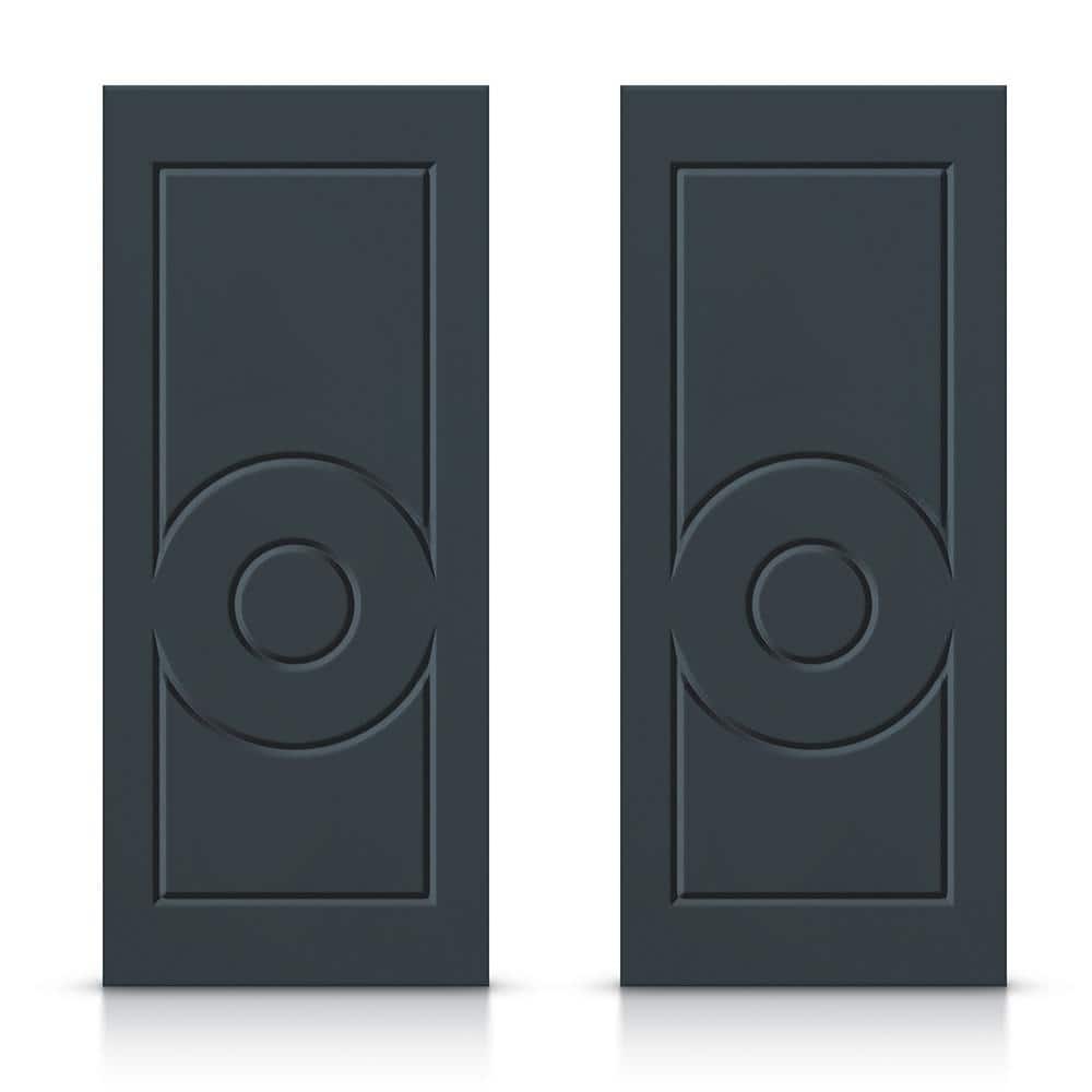 CALHOME 84 in. x 84 in. Hollow Core Charcoal Gray Stained Composite MDF ...