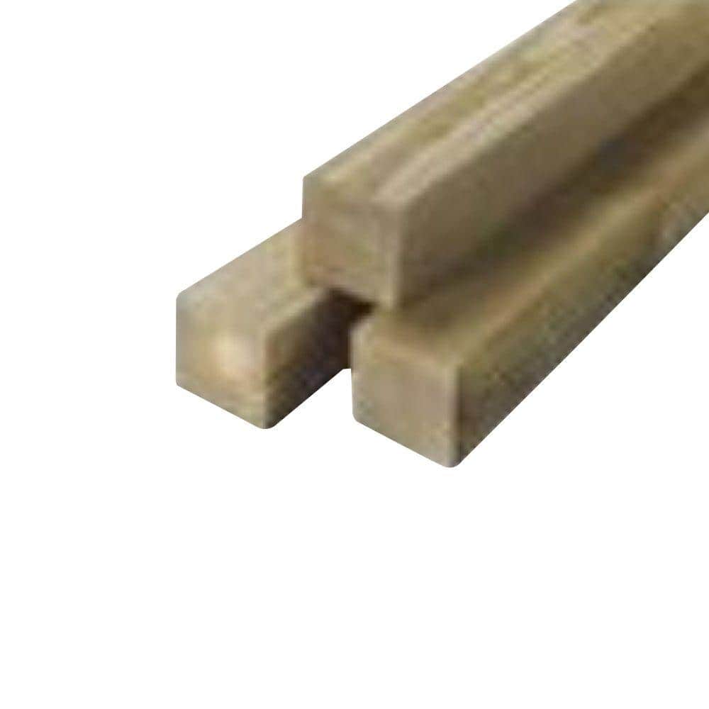 4 in. x 4 in. x 16 ft. #2 Pressure-Treated Timber 258552 - The Home Depot