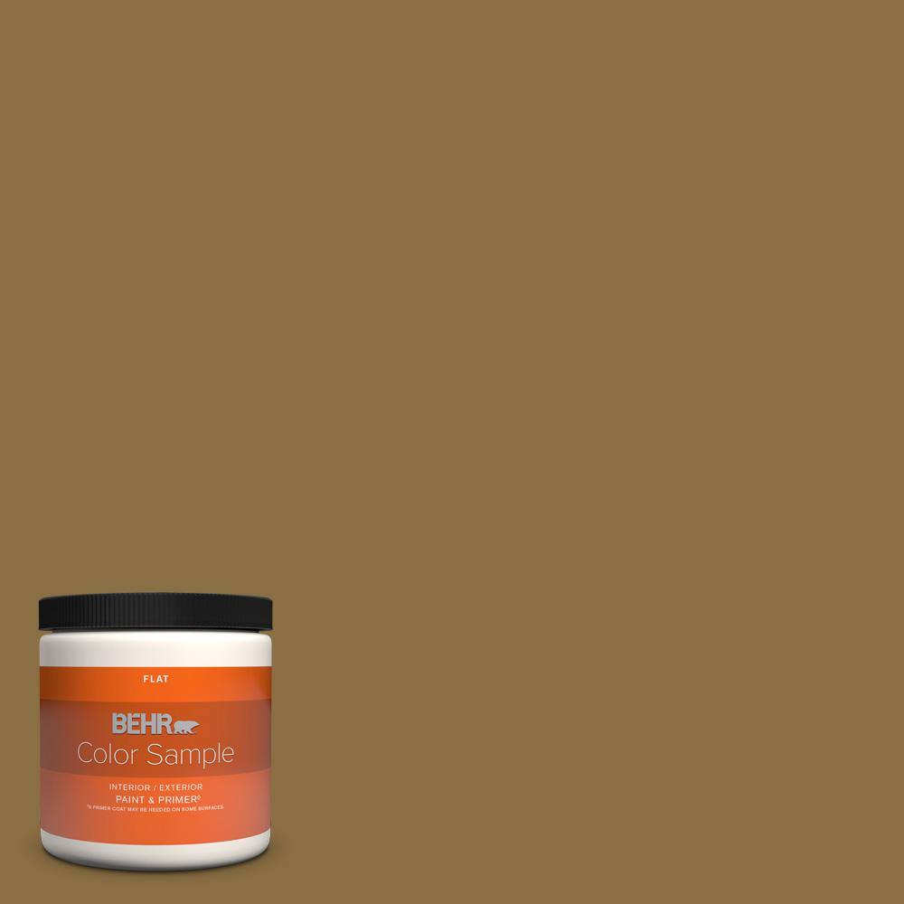 BEHR PREMIUM PLUS 8 oz. #330F-7 Nutty Brown Flat Interior/Exterior ...